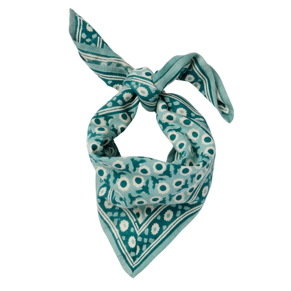Foulard imprimé fleurs indiennes au block print Kid - Bonheur du Jour