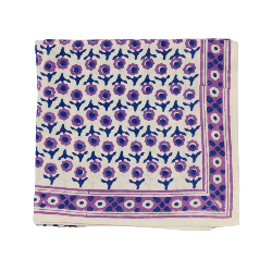 Foulard imprimé fleurs indiennes au block print Adulte - Bonheur du Jour