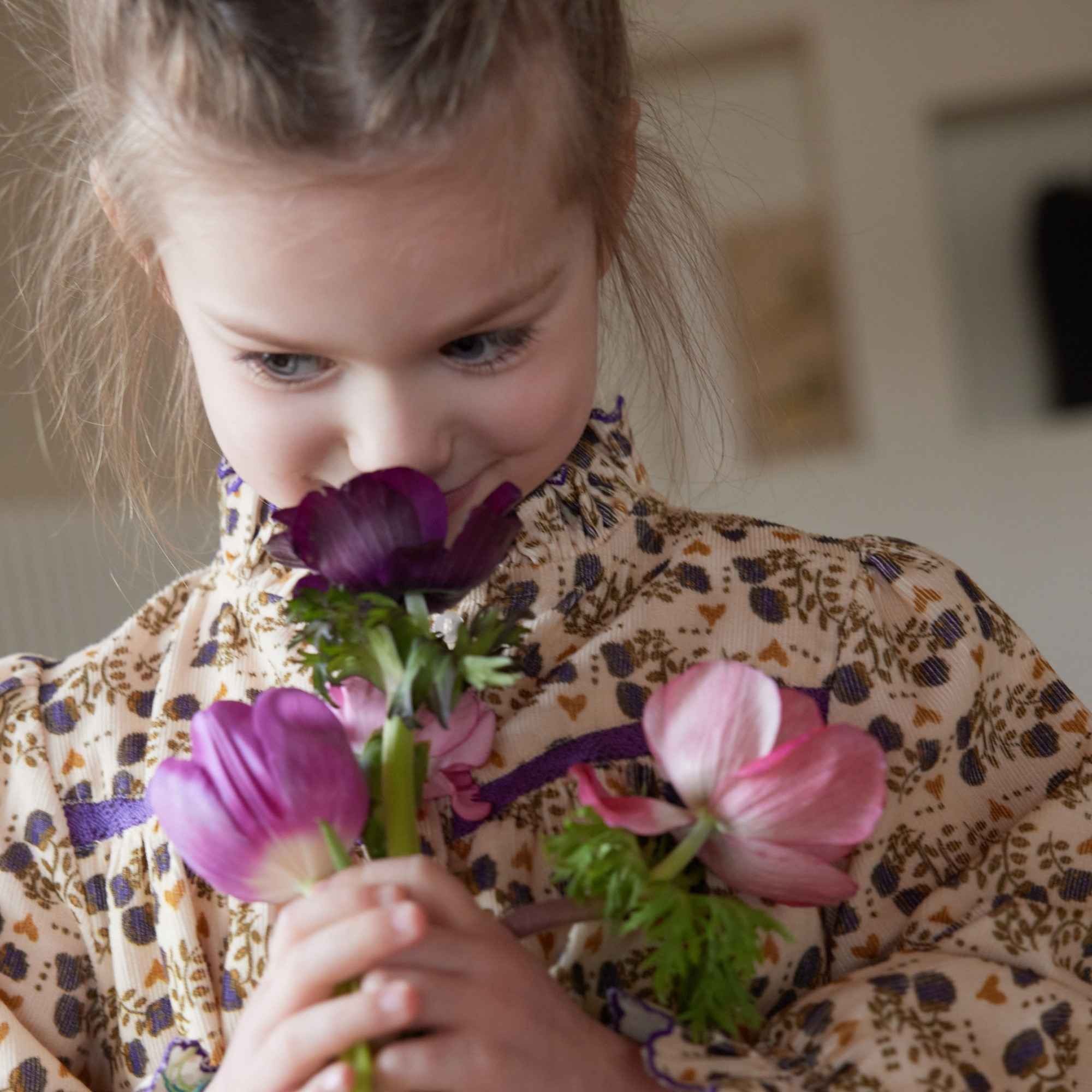 Robe Vanina - Ecru / Violet - Bonheur du Jour