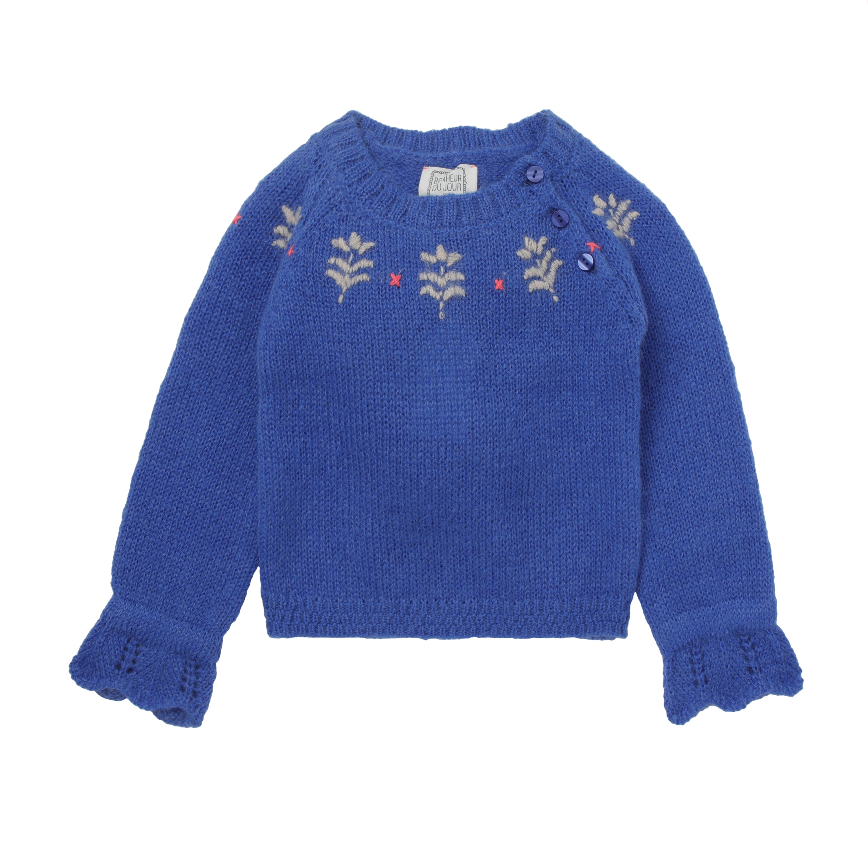Embroidered flowers sweater LAURETTA - Bonheur du Jour