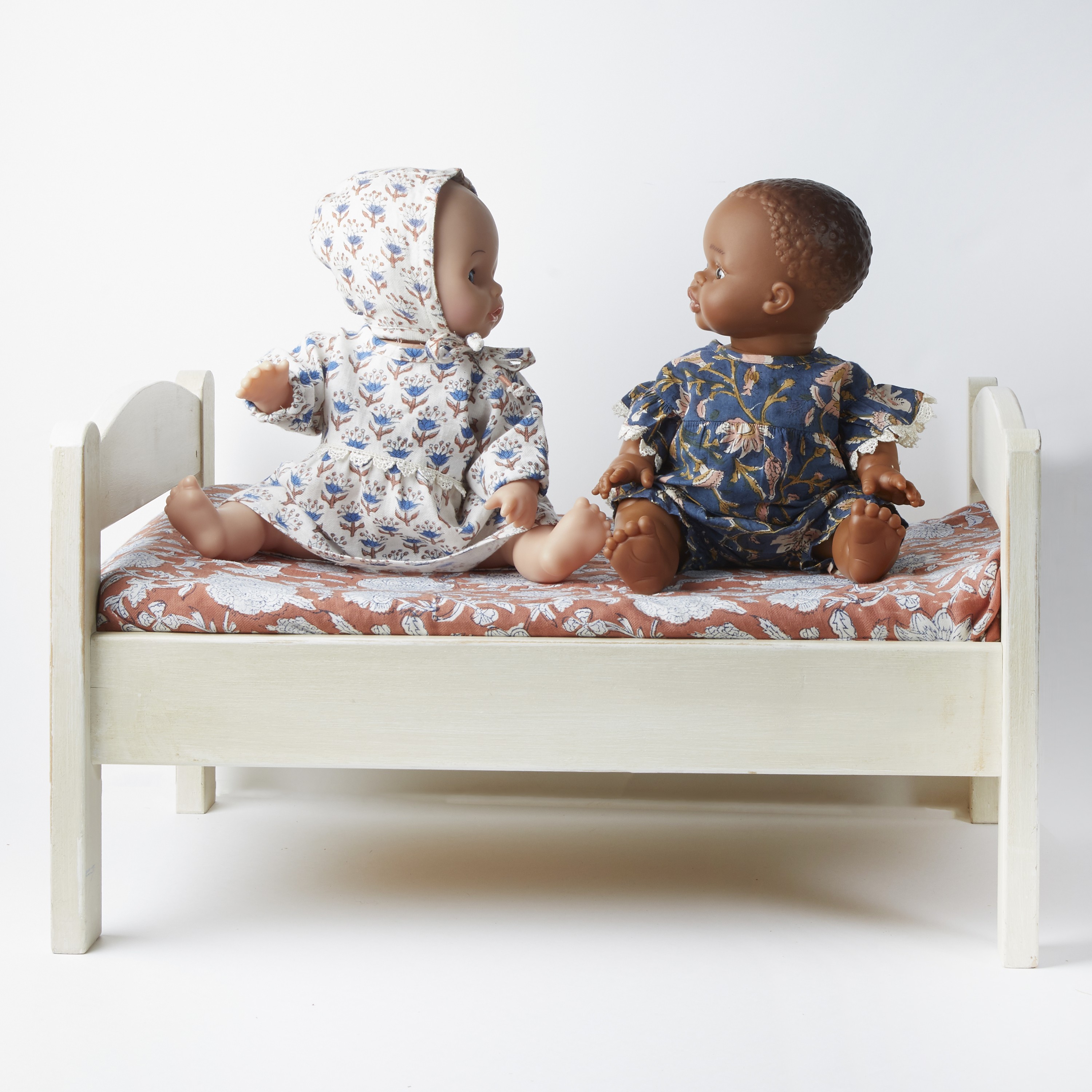 Alezia Dress Doll Kerala Ecru Blue - Bonheur du Jour